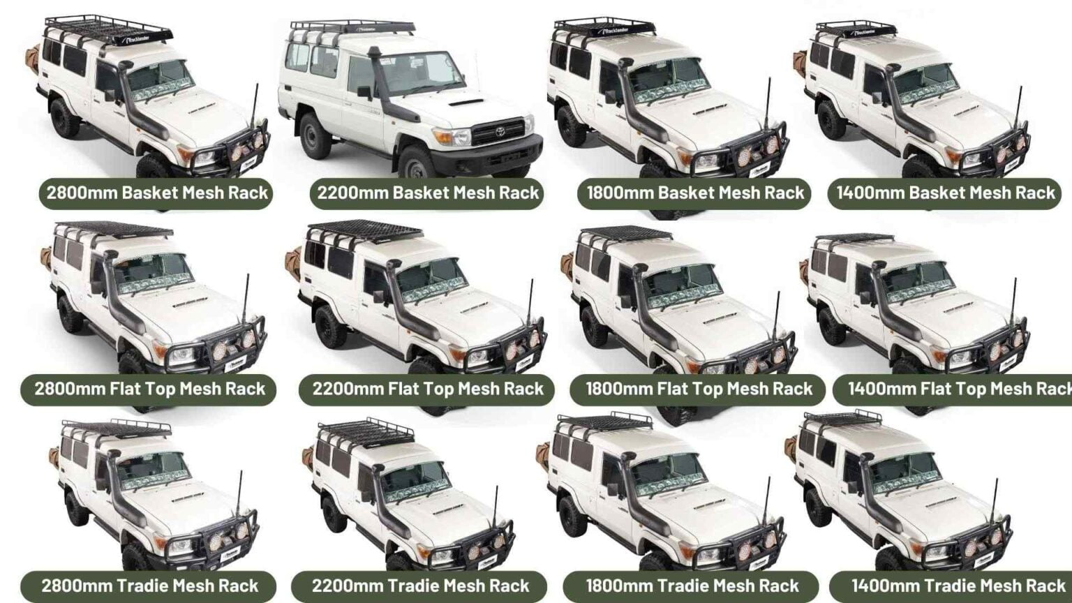 Toyota LandCruiser 78 Series Roof Racks For Troop Carrier Wagon